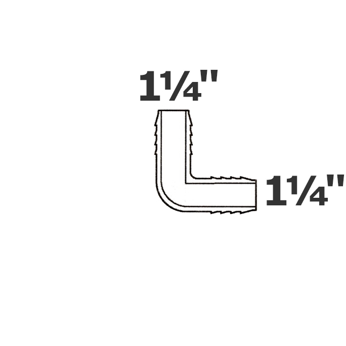 Elbow grey 90 1 1/4 ins x 1 1/4 ins | Groupe horticole ledoux inc.